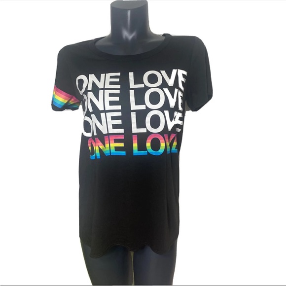 Chaser | Tops | Chaser One Love Rainbow Pride Tee Back Cut Out Medium ...